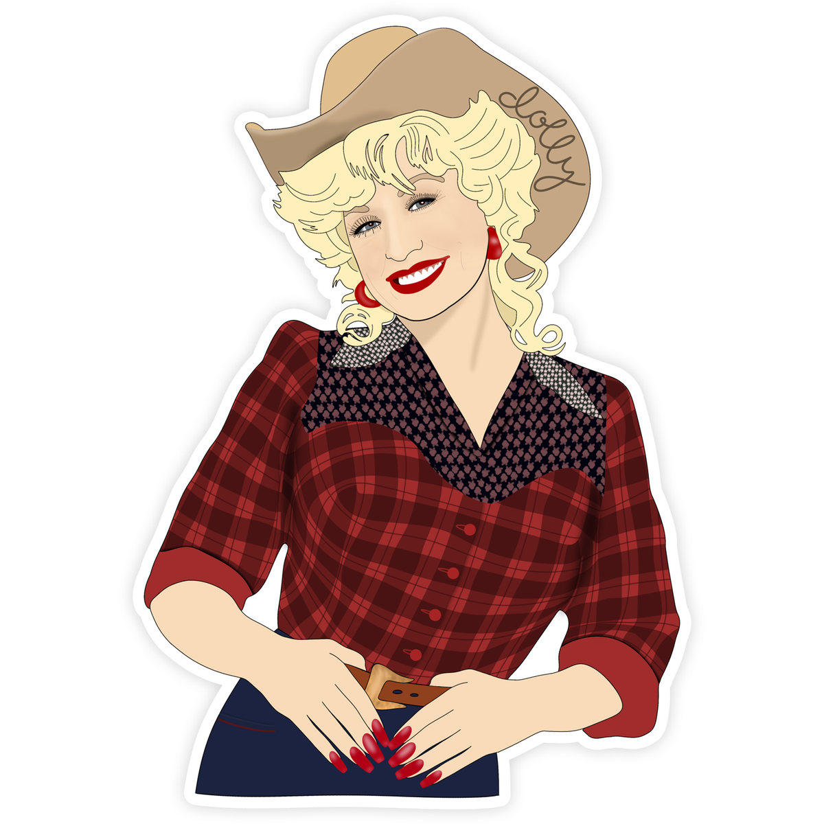 Dolly Parton Rhinestone Sticker – Agent 99